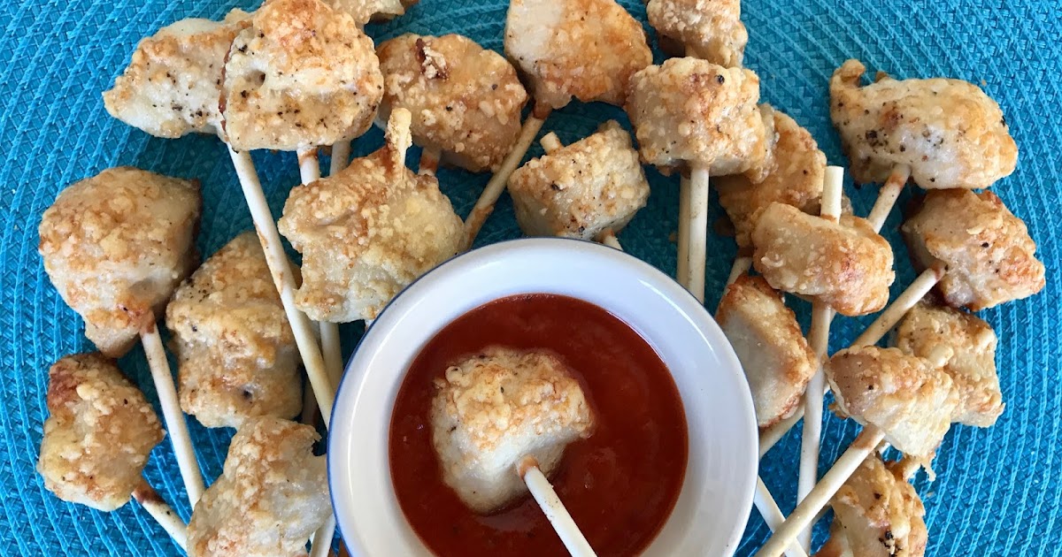Parmesan Chicken Pops with Garlic Butter