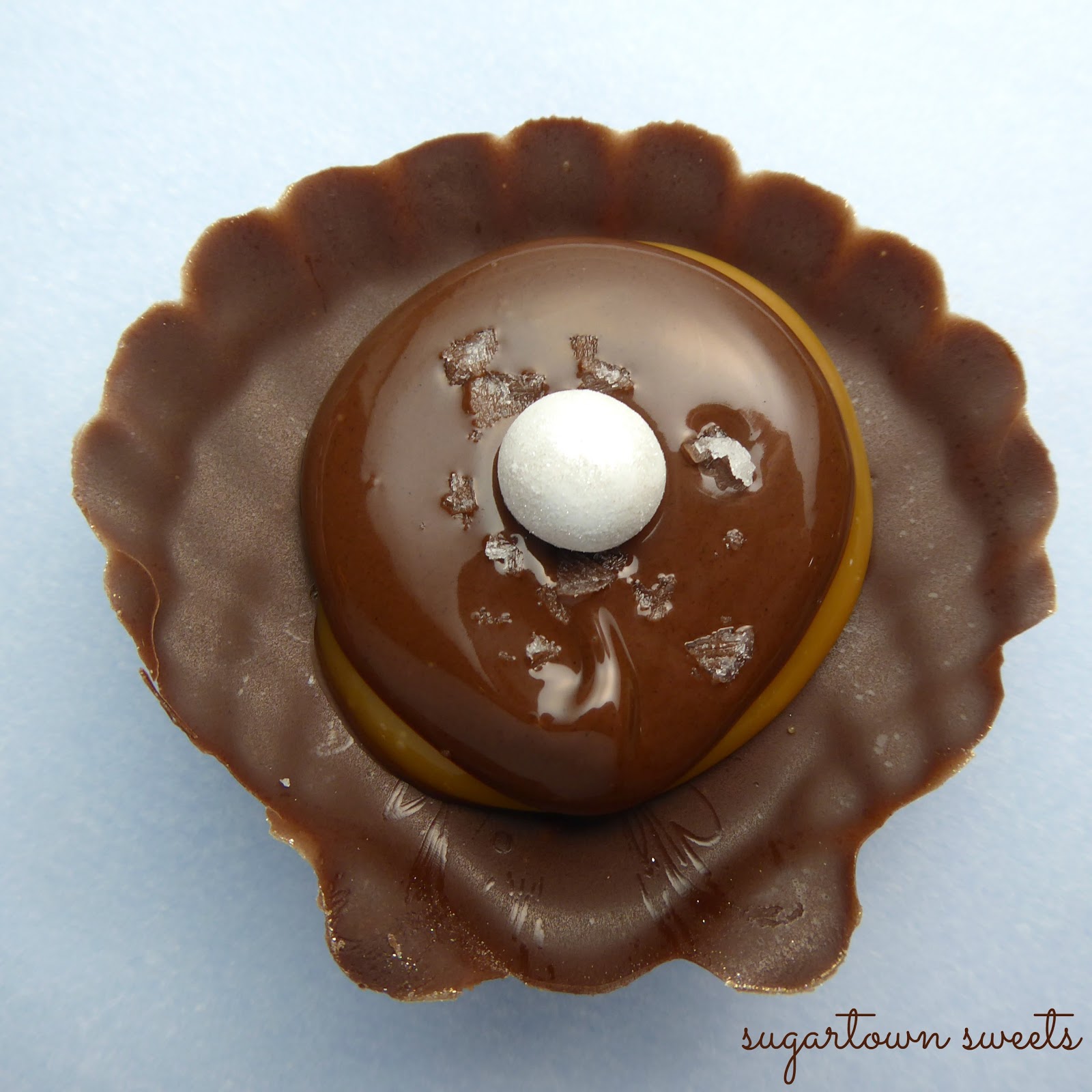 Sugartown Sweets: Caramel Filled Chocolate Clam Shells With Candy Pearls