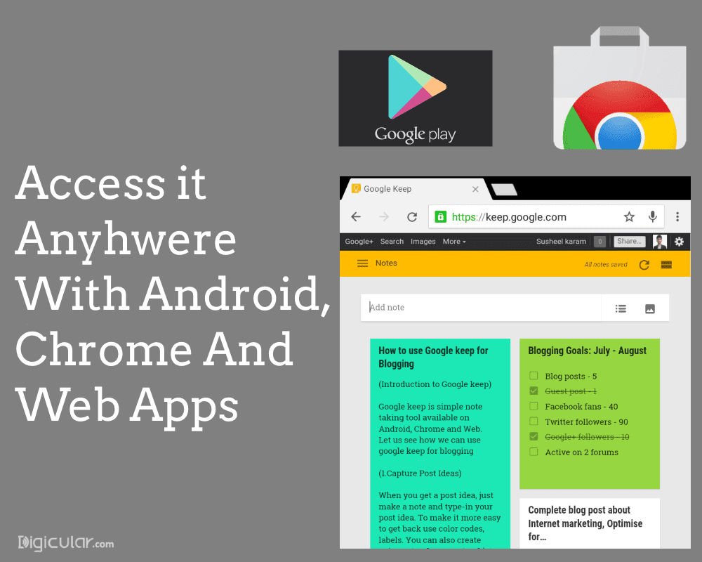 7 Ways to Increase Productivity in Blogging with Google keep - Digicular
