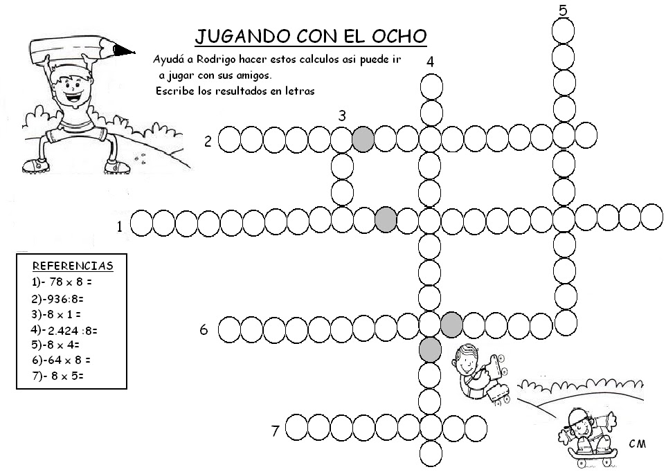 Educando con amor: LA TABLA DEL 8