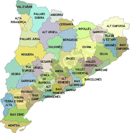 INFORMACION A.P.A.: GEOGRAFIA: mapes de les comarques de Catalunya