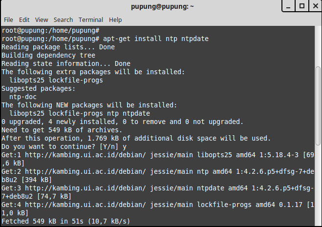 Konigurasi NTP Server Di Debian Server 8.6 ~ LA'UHUL MAHFUZH Konigurasi NTP Server Di Debian Server 8.6 ~ LA'UHUL MAHFUZH