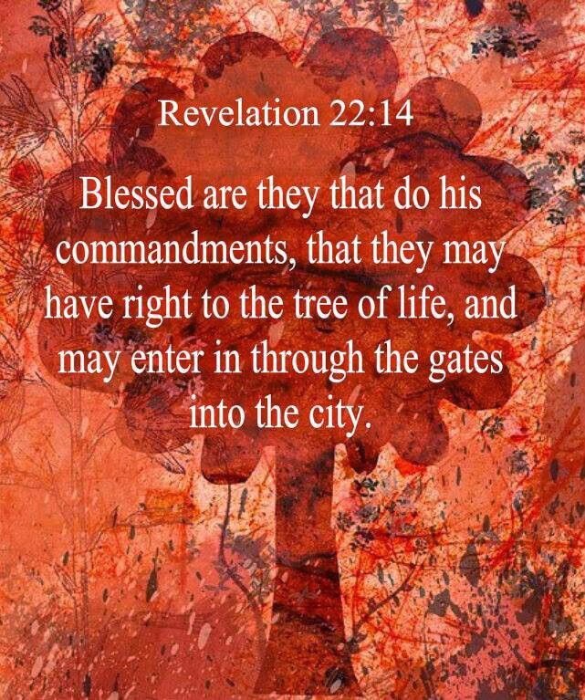 Revelation 22:14 Blessed are they that do his commandments, that they ...