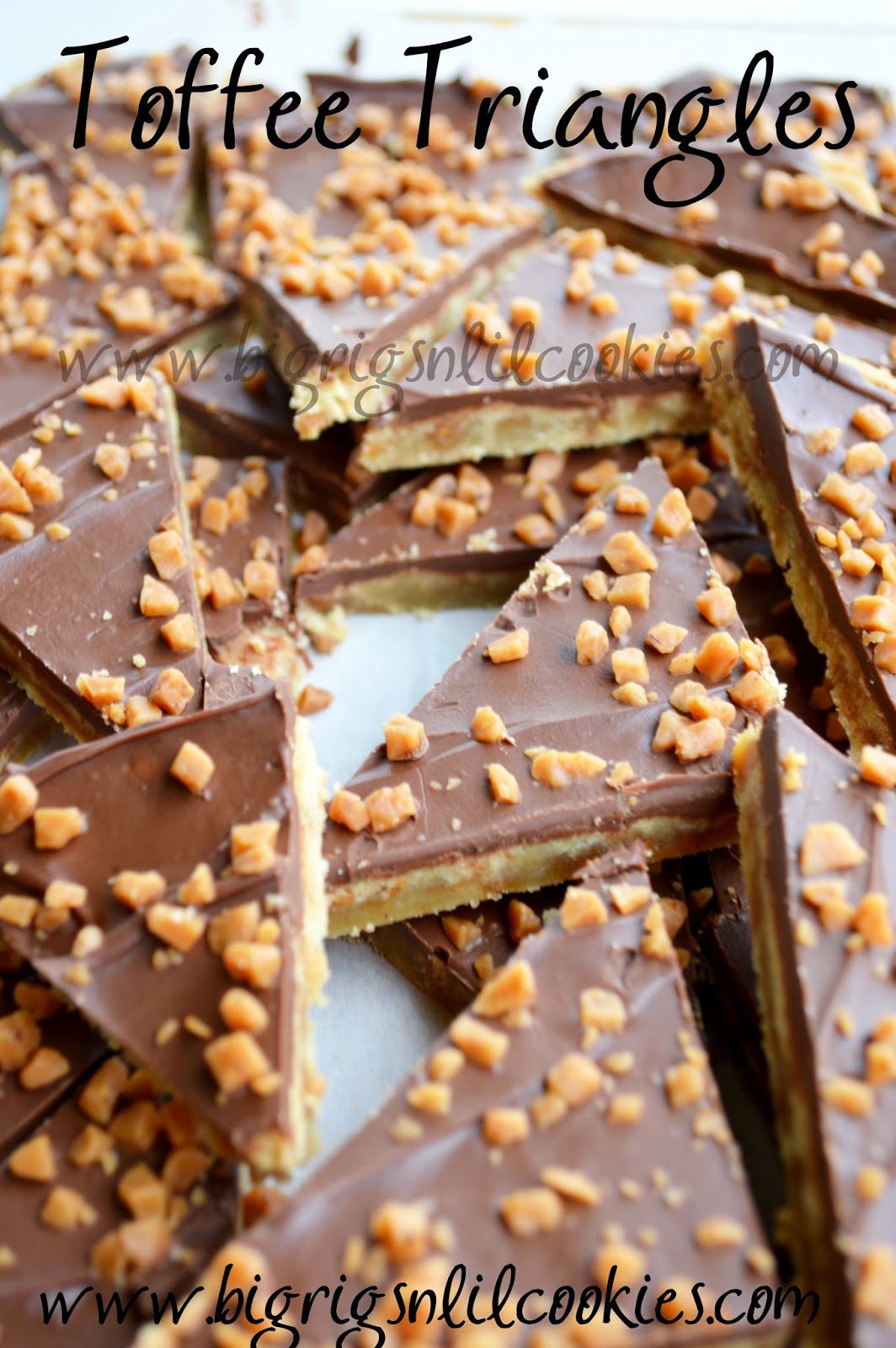 Big Rigs 'n Lil' Cookies: Toffee Triangles