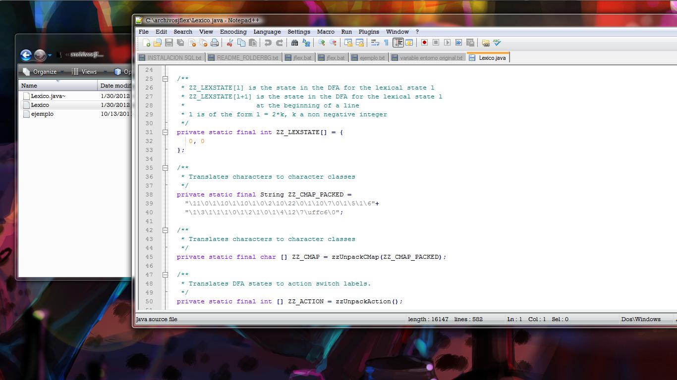 Jflex en Windows ~ Themfgeek