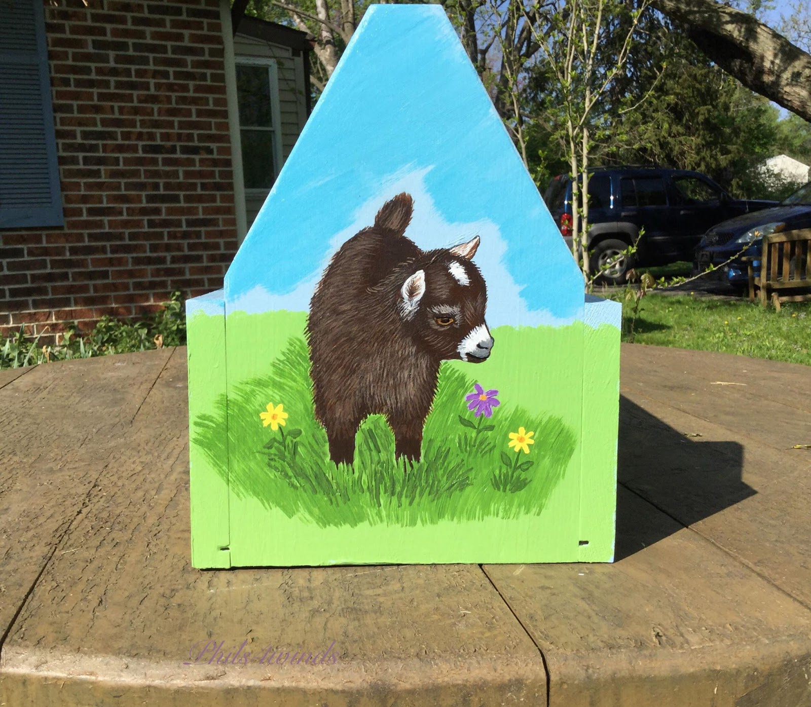 Phils4winds; paintings on Wood and Slate : Goat show caddy, livestock ...