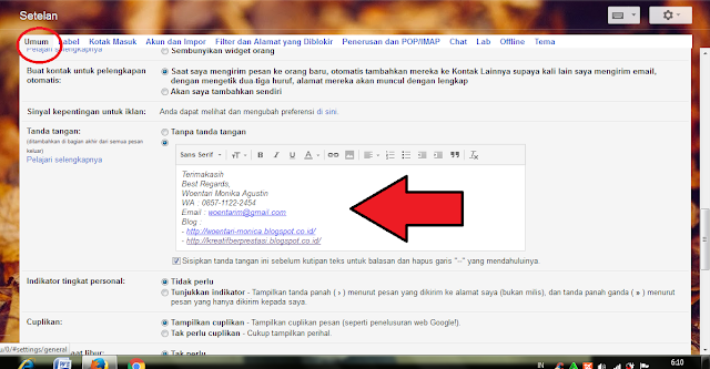 EMAIL : CARA MEMBUAT SIGNATURE PADA EMAIL