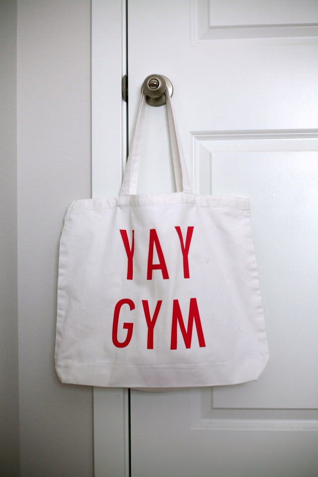 DIY text tote bag gym bag / Create / Enjoy