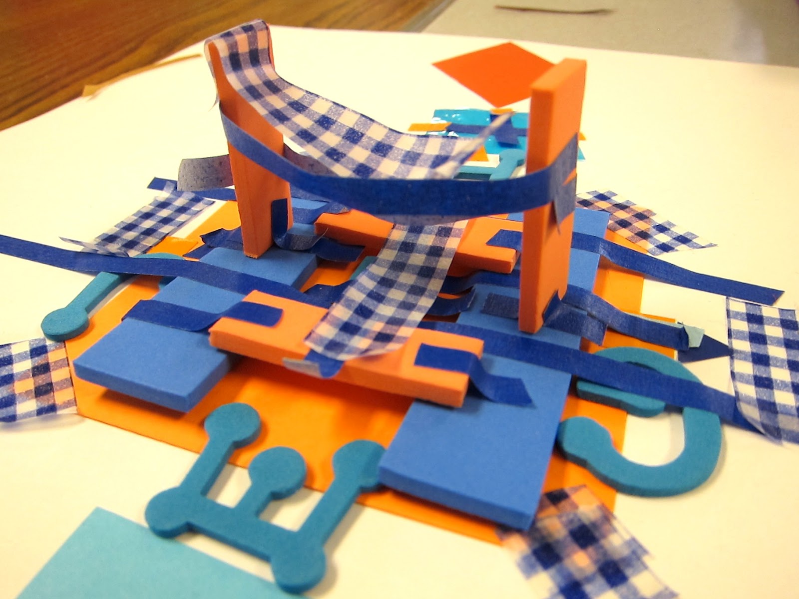 Art is Basic-- Art Teacher Blog: Complementary Color Collages-- 1st Grade