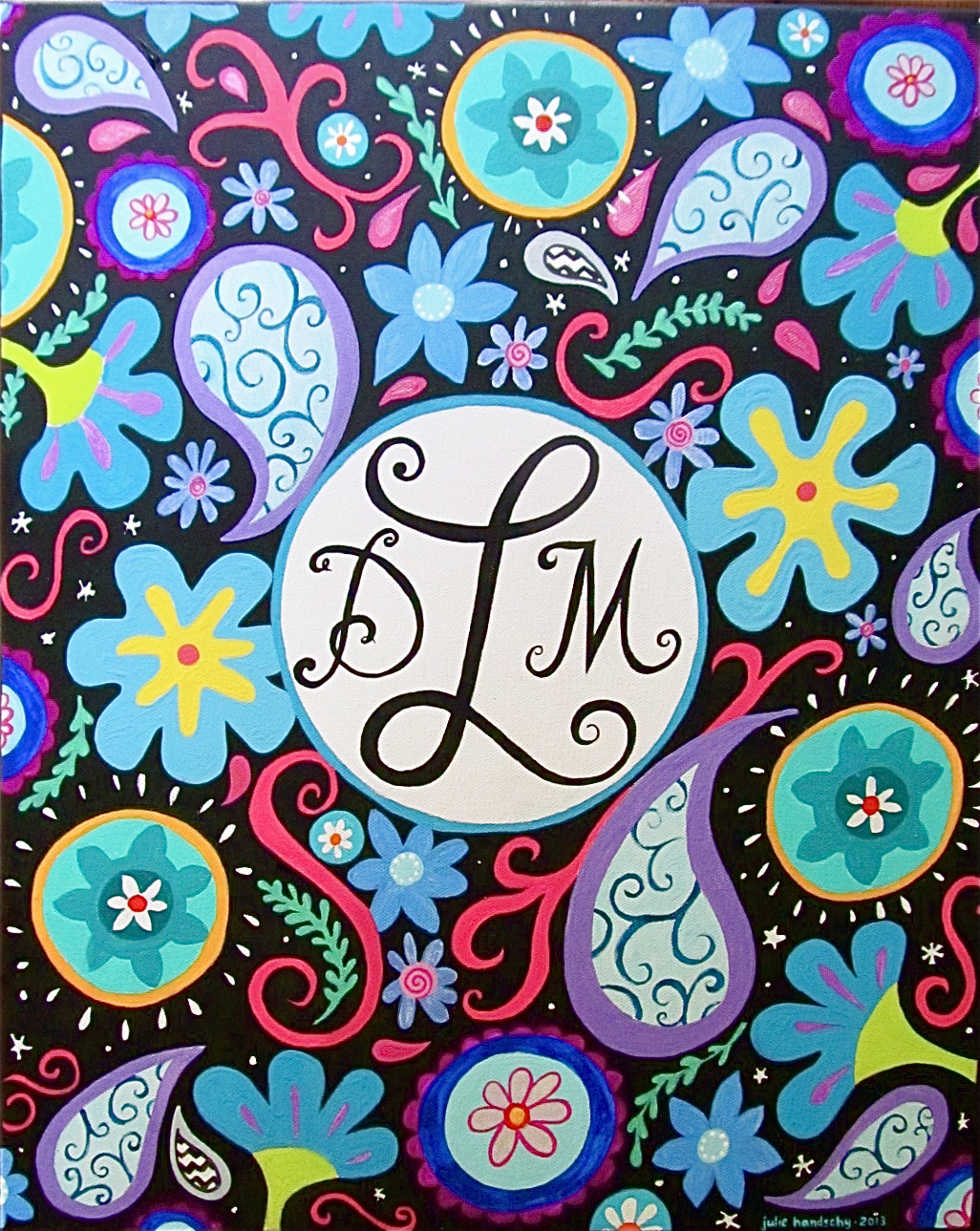 julie: monogram painting