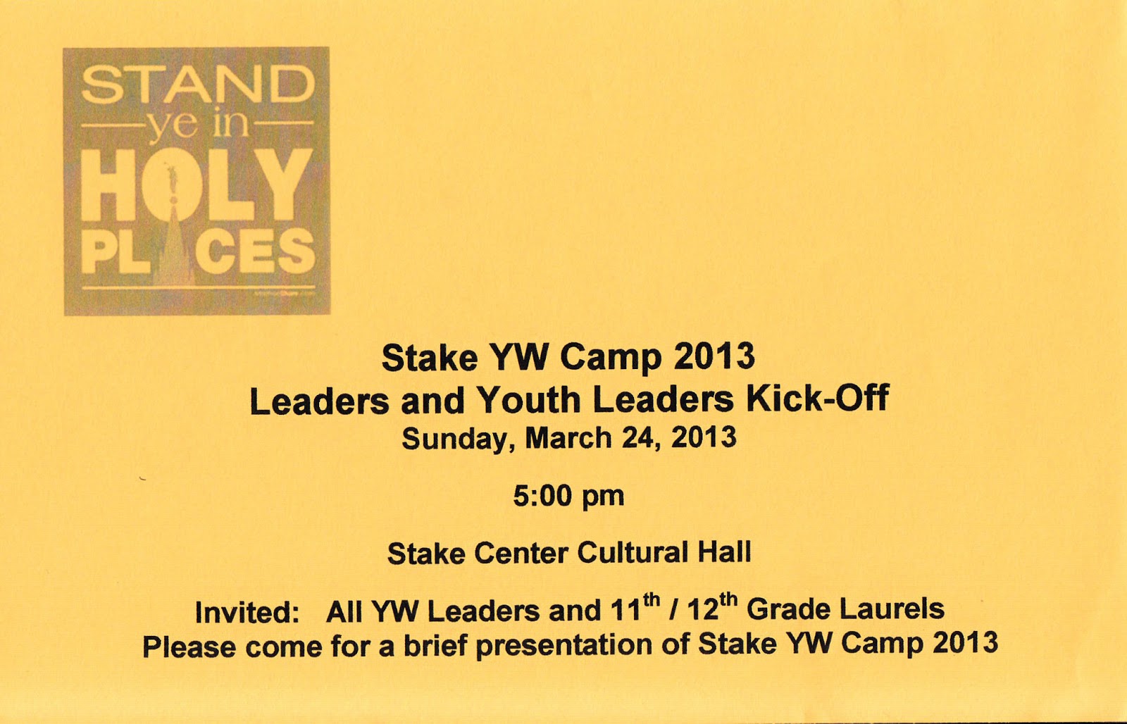 River Stake Girls Camp - July 16 - 20, 2013