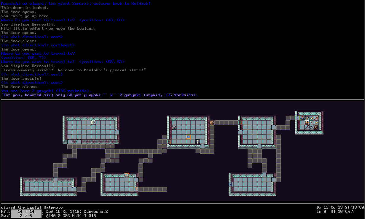 Mister Sanity: Screenshots: NetHack Fourk 4.3.0.4