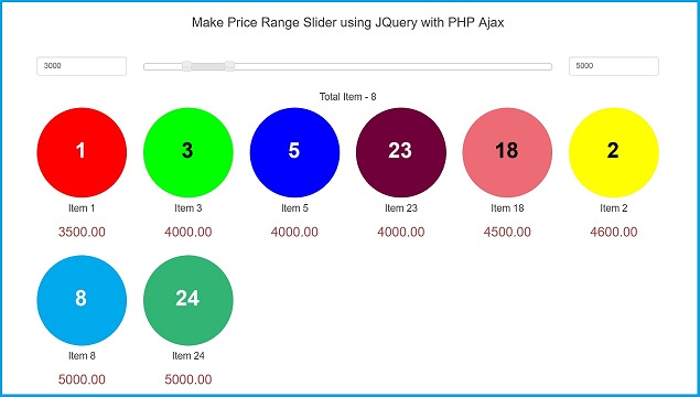 Make Price Range Slider Using Jquery With Php Ajax Webslesson 7821