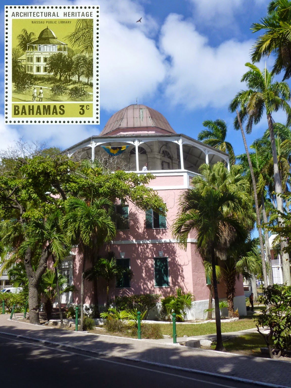 Photo-ops: Philatelic Photograph: Nassau Public Library - Nassau, Bahamas