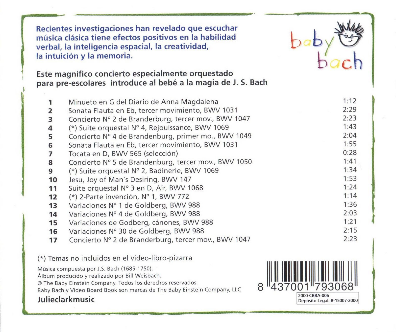 webstore-música infantil: Baby Einstein: Baby Bach