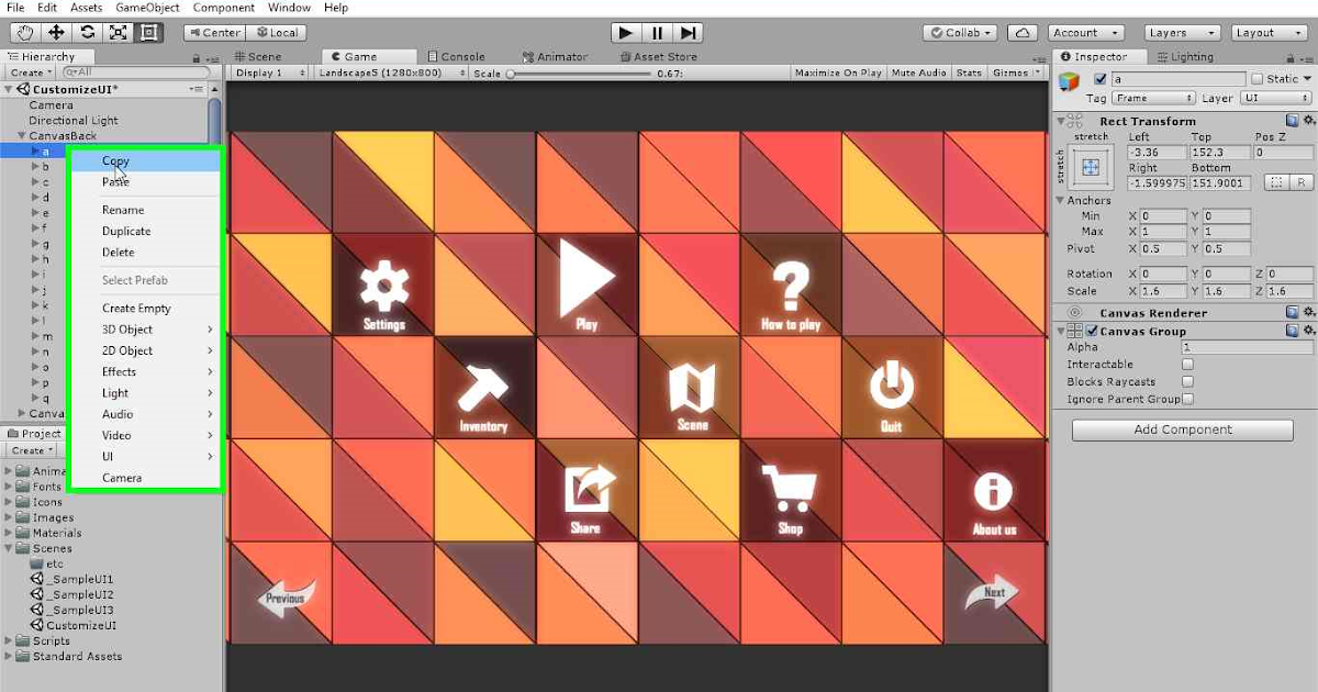 UI Pack - Floating Tiles