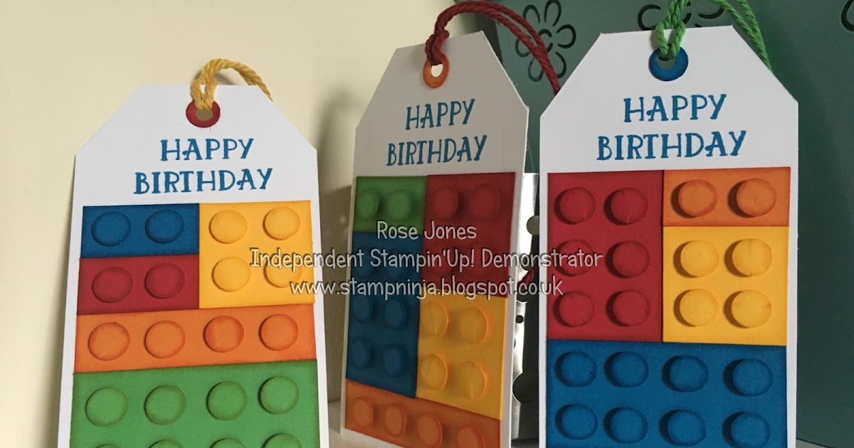 Stamp Ninja: Lego Birthday Tags