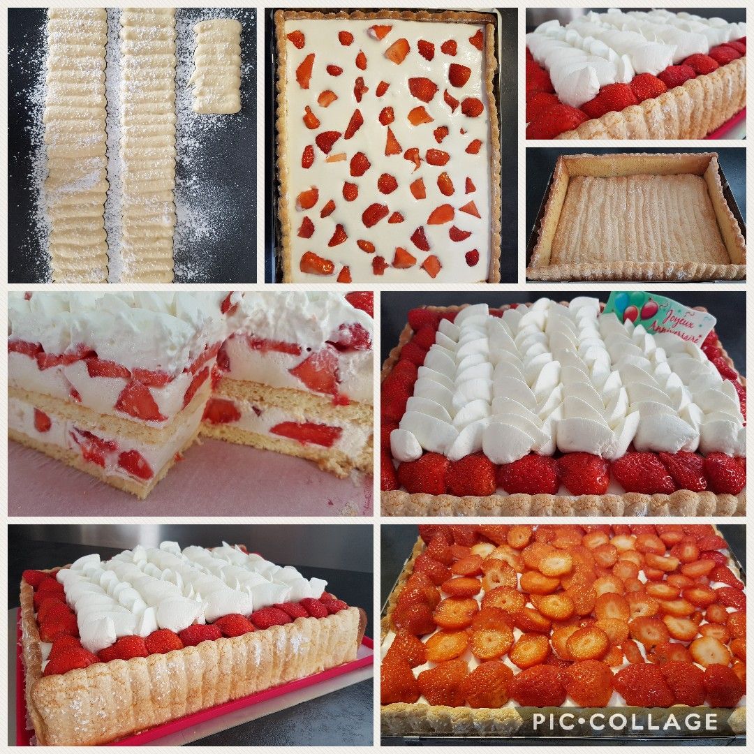 Ma déco sucrée: Charlotte aux fraises rectangulaire