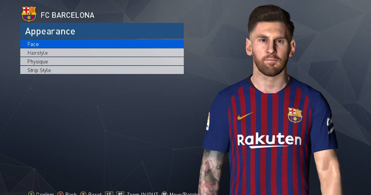 pes-modif: PES 2017 Messi Face V3 by Ahmed Tattoo & Facemaker
