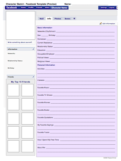 Facebook Profile Activity for Character or Historical Figure ...