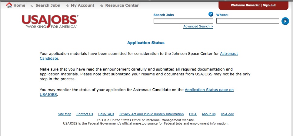 How I Am Becoming An Astronaut: Astronaut Application SENT! :)