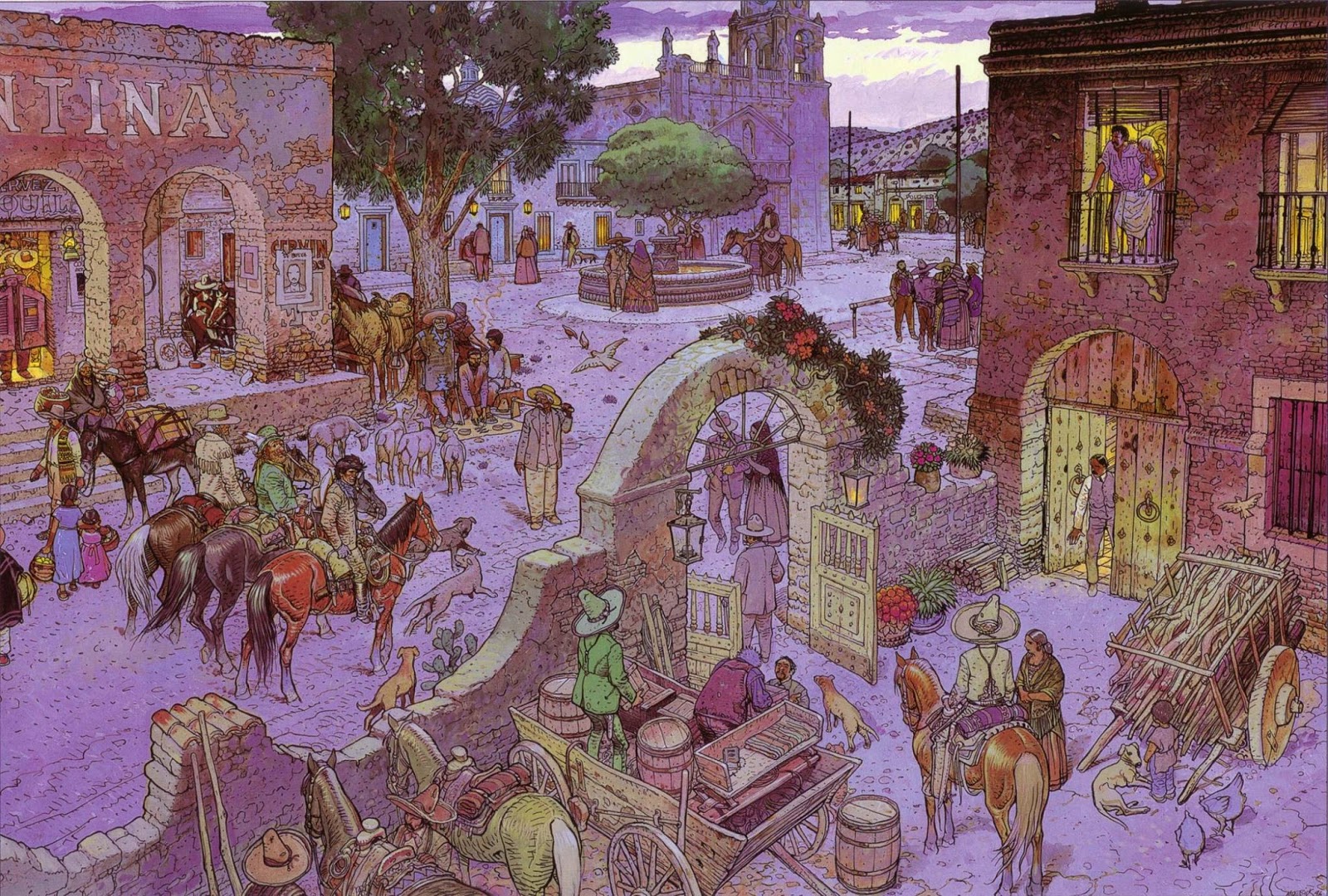 Alien Explorations: Jean Giraud/Moebius' Chihuahua street scene ...