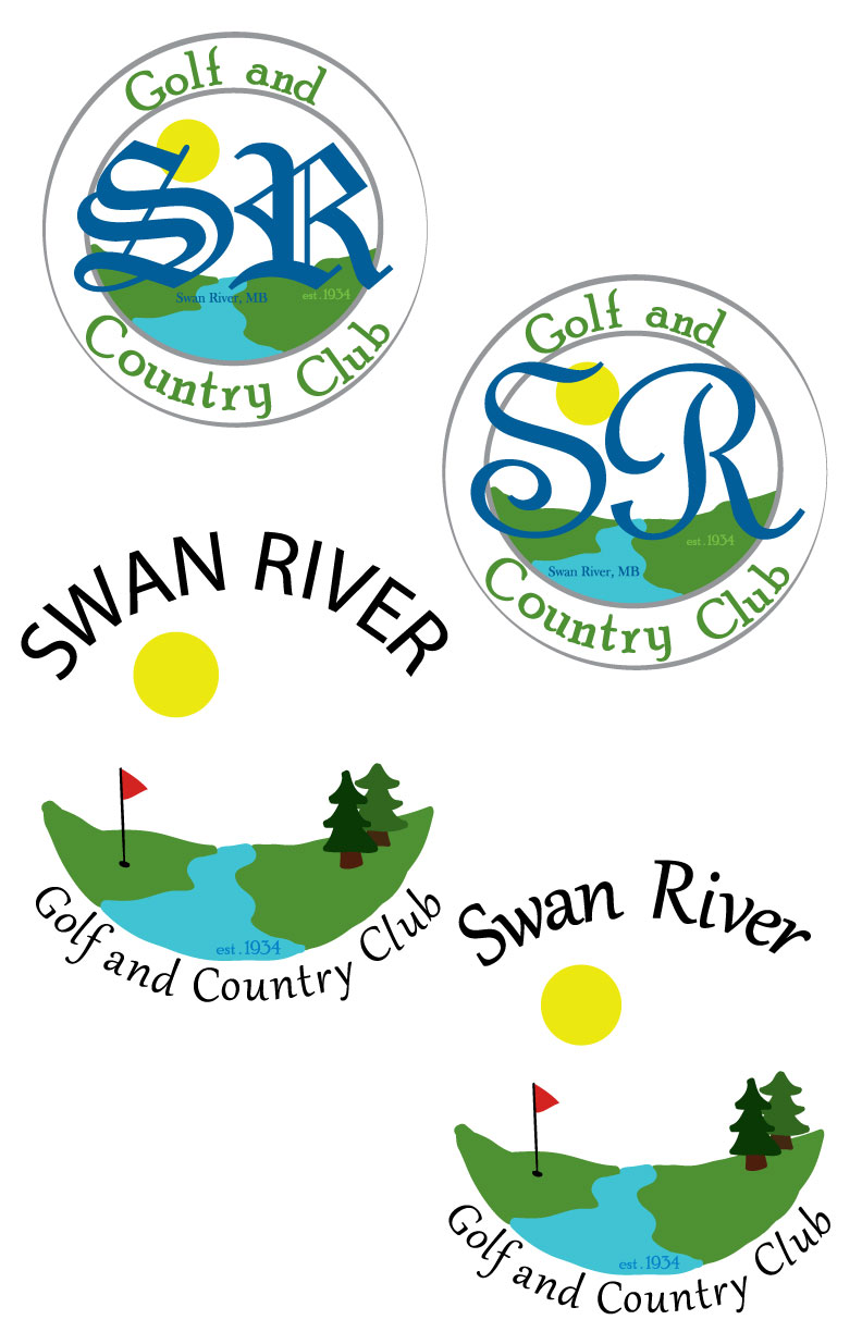 Karley's Type Design: Swan River Golf and Country Club Logos