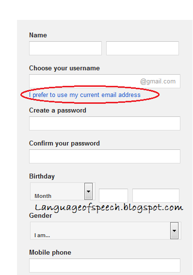 The Language of Speech: Quick Tip: Creating a Google Account using your ...