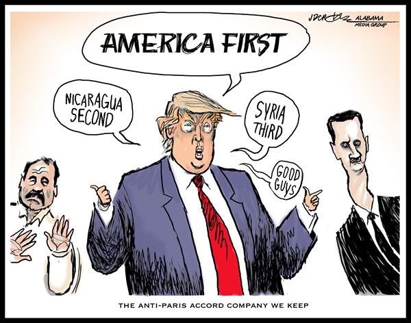 Les Tours de Laliberté: Caricature America first...