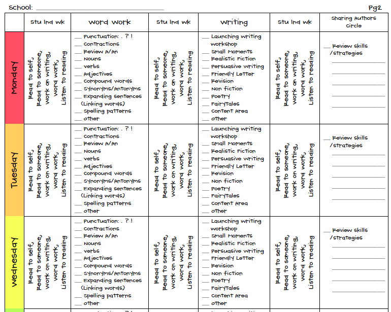 A Teacher s Plan The Daily 5 A Teacher s Plan The Daily 5