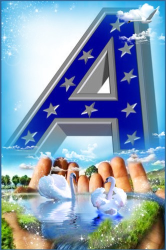 Heraldry of Life: LIFE and SOUL with Artistic Alphabet