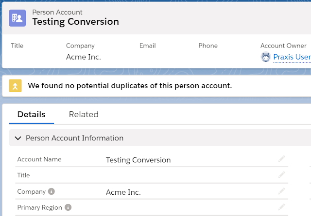 Force The Cloud: Convert a Person Account to a Business Account with a Flow