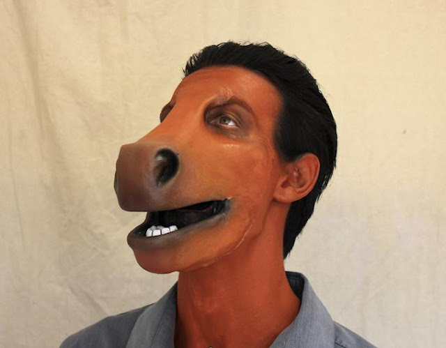 PopGive: Horrifying Donkey Muzzle Prosthetic Mask
