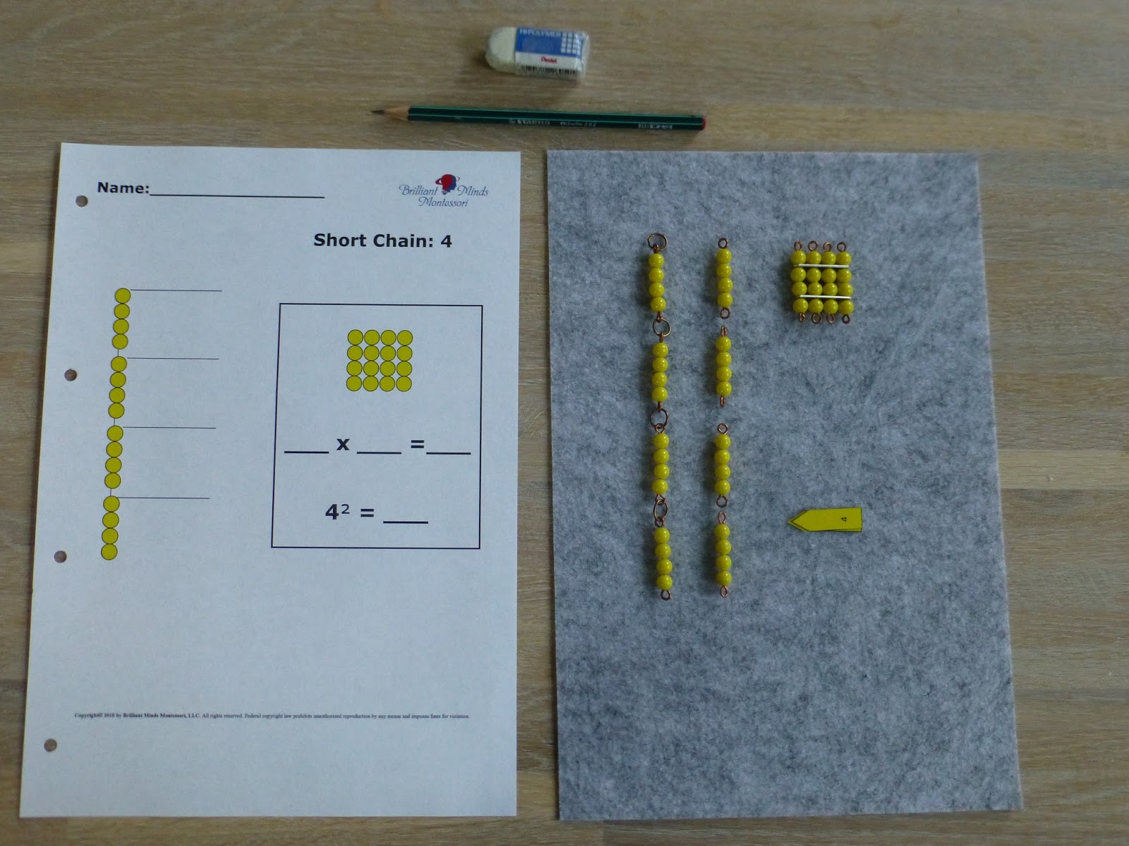 Family FECS: Montessori Activity: Short Chains - Skip Counting