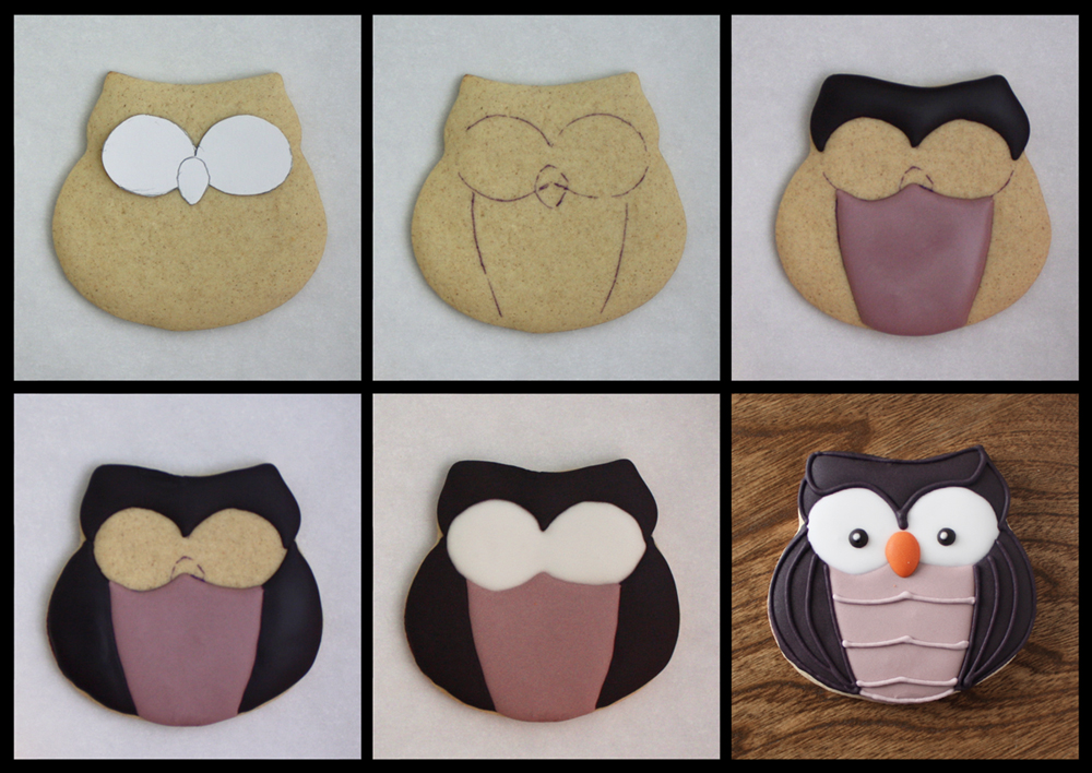 Patterned Owl Cookies