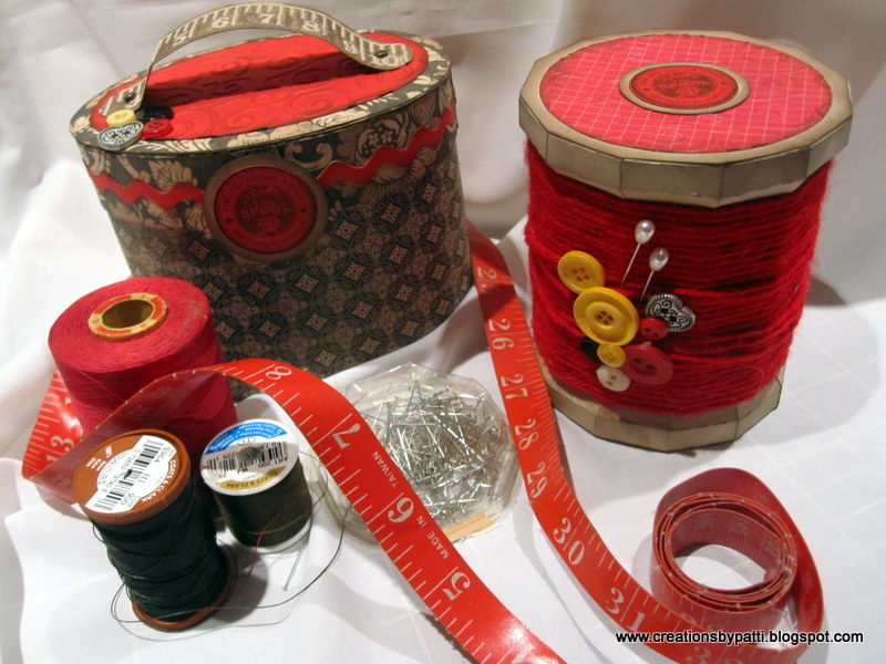 Creations by Patti: Sewing Basket & Thread Box