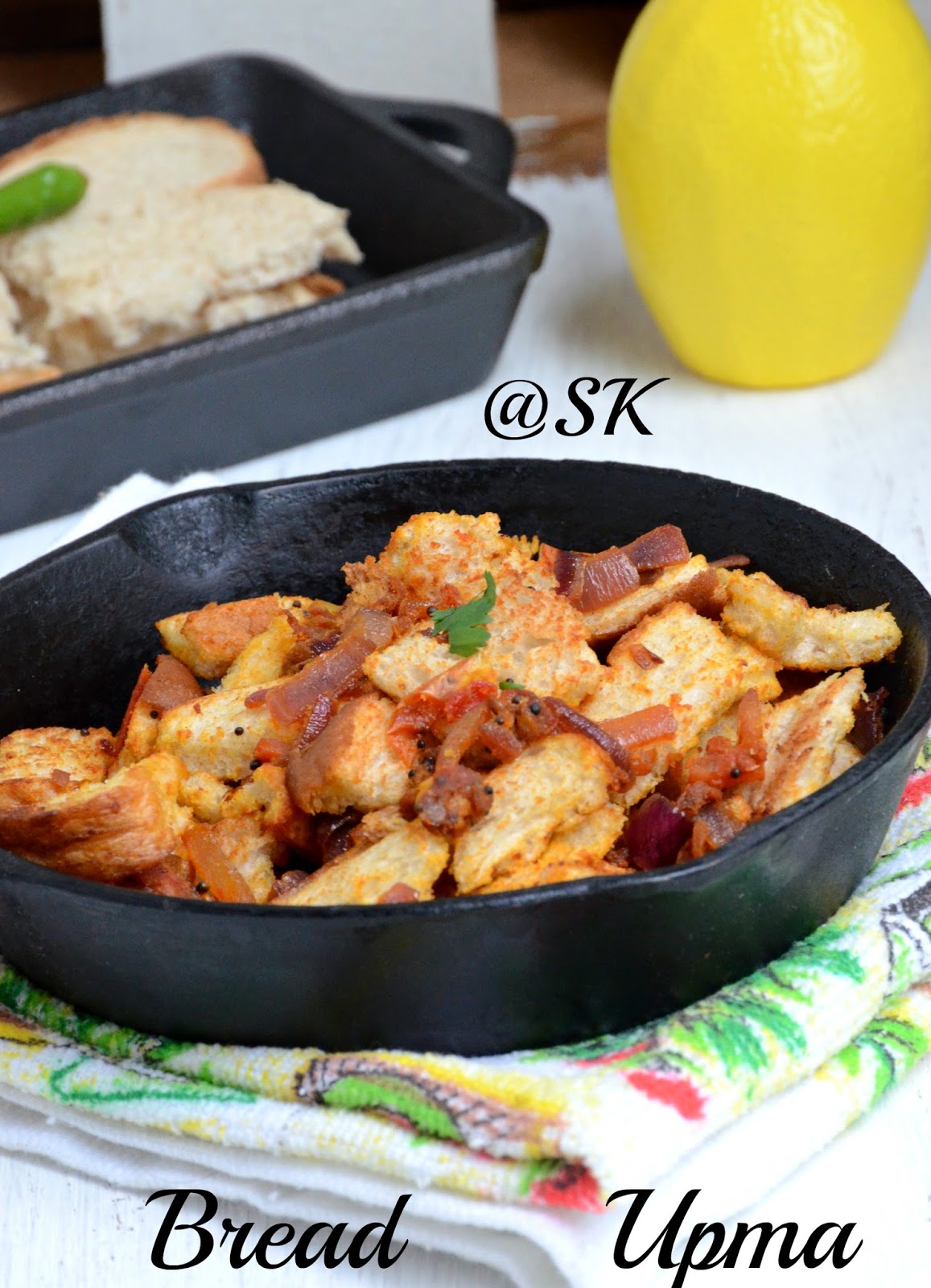 Savitha's Kitchen: Bread Upma - Instant Breakfast Series - Step by step