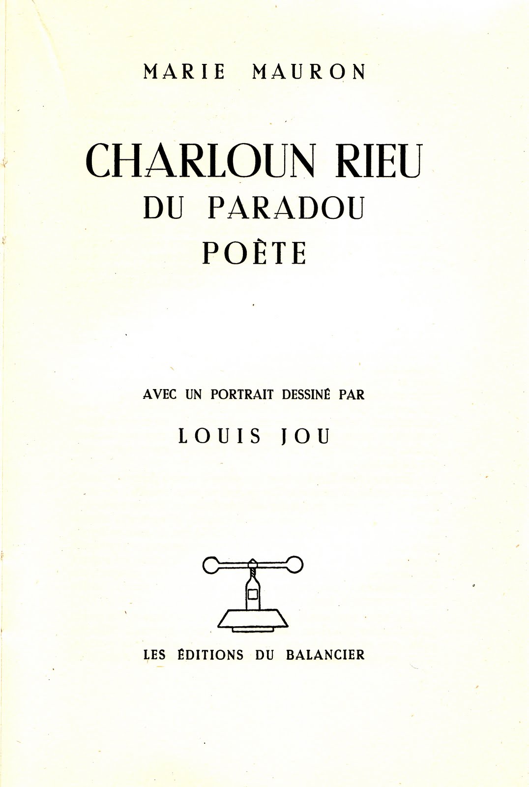 Miscellanées: Marie Mauron (1896-1986)