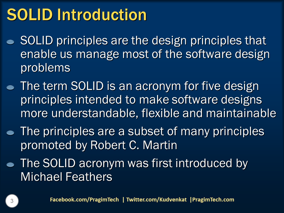 Sql server, .net and c# video tutorial: SOLID Design Principles ... Sql server, .net and c# video tutorial: SOLID Design Principles ...