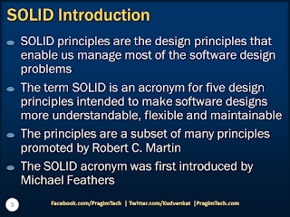 Sql server, .net and c# video tutorial: SOLID Design Principles Introduction - Slides