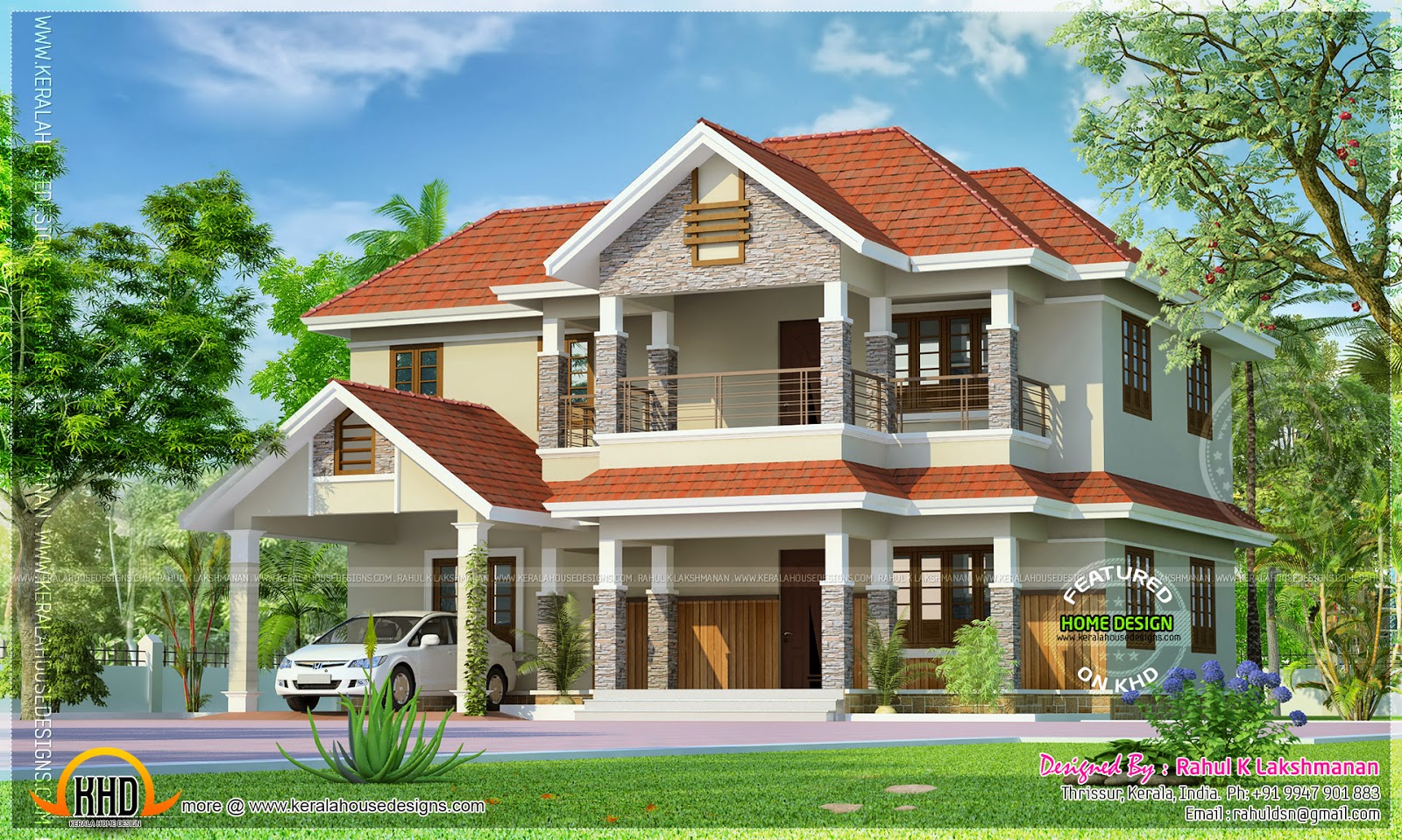 House Designs: Beautiful double storied home