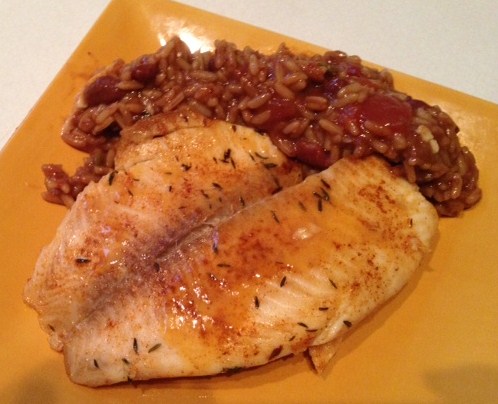 Little Bit Of Sugar: Tilapia with Red Beans 'n Rice