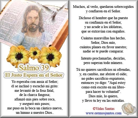 ® Blog Católico Gotitas Espirituales ®: SALMO 39: EL JUSTO ESPERA EN EL ...