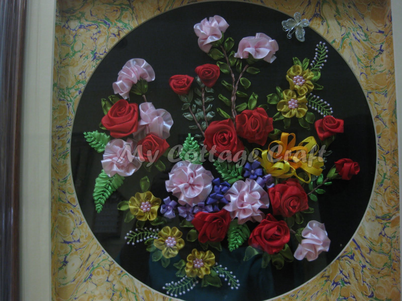 My Cottage Craft: BUNGA REBEN BERBINGKAI (FRAMED)