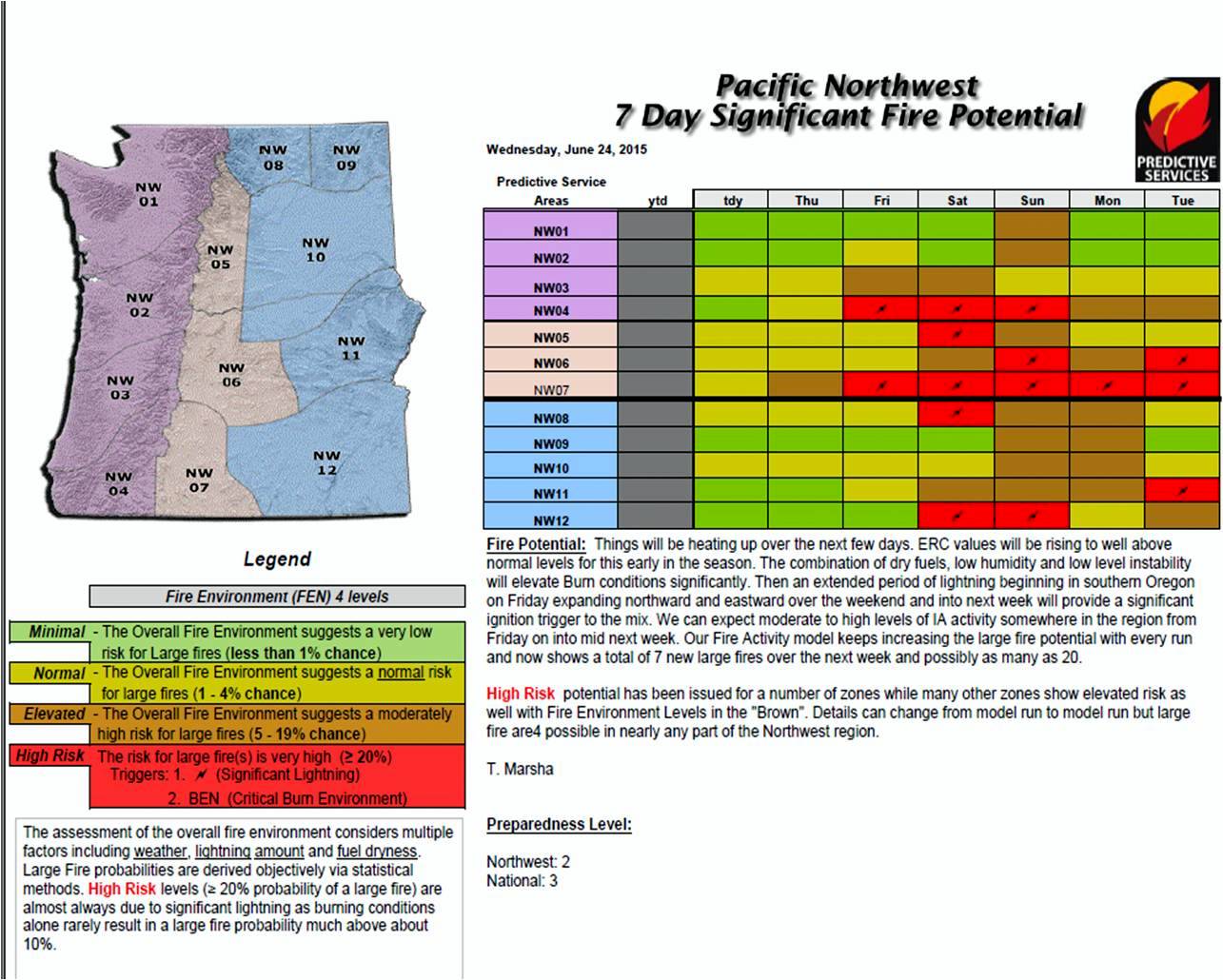 7 Day Significant Fire Potential
