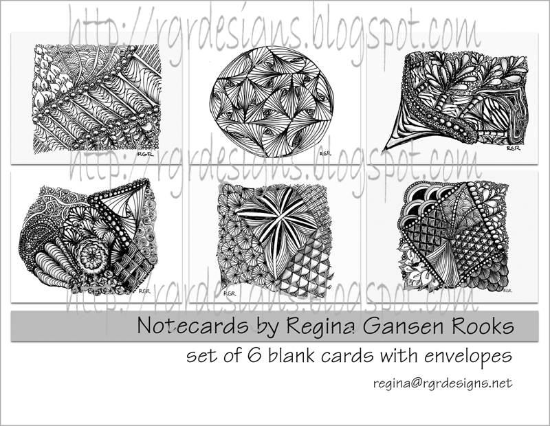 rgr designs blog: Zentangle Inspired Note Cards on Etsy!