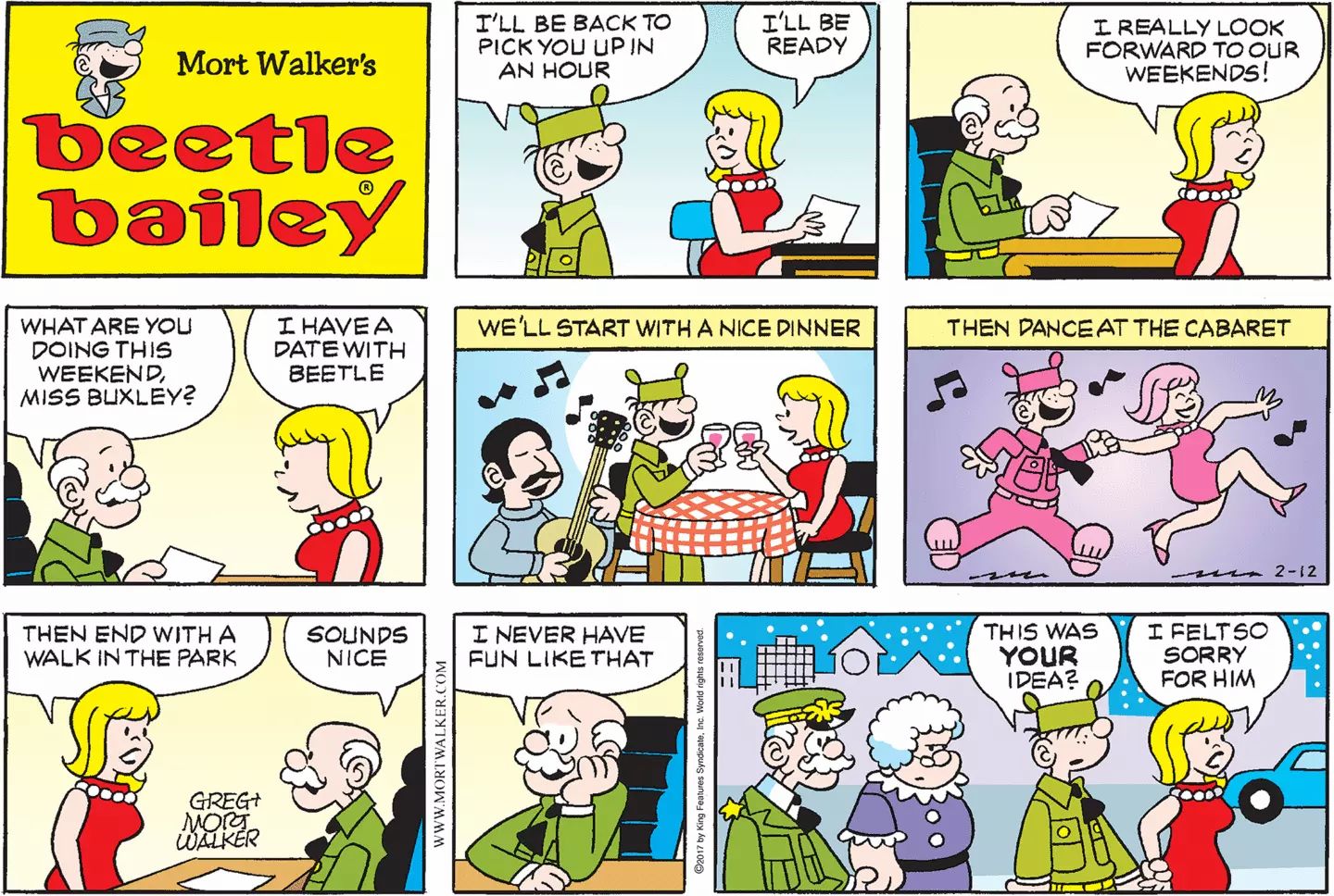 Old Comics world: Beetle Bailey Daily Strips (2017) - king Features