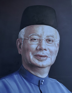 My oil Paintings: NAJIB RAZAK - OIL PAINTING BY RAJASEKHARAN
