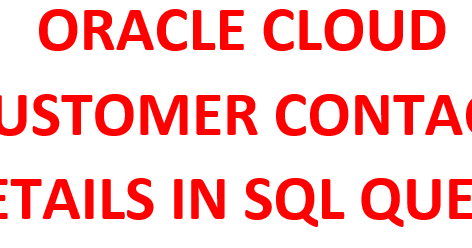 Oracle Application's Blog: SQL Query to Extract the Customer contact ...