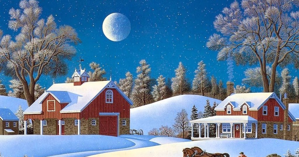 Besplatne Pozadine za Desktop: Snijeg u selu, zima